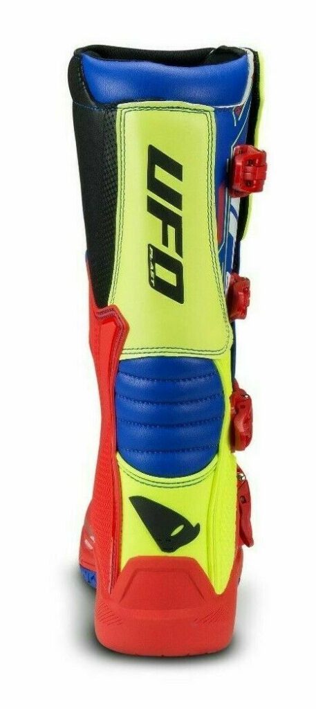 UFO ELEKTRON MOTOCROSS BOOTS YELLOW RED BLUE
